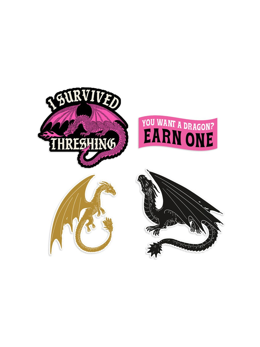 Fourth Wing: I Survived Threshing Stickers - Sticker Set of 4 – The ...